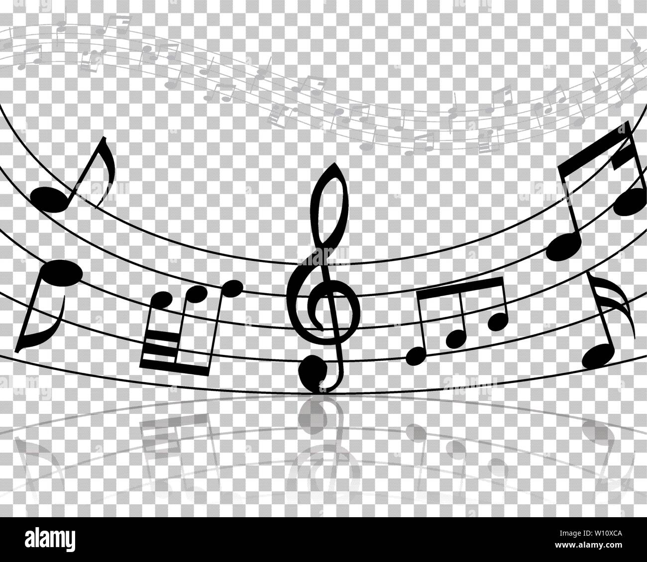 Vector Notes Design With Transparency Grid on Back. Vector Illustration ...