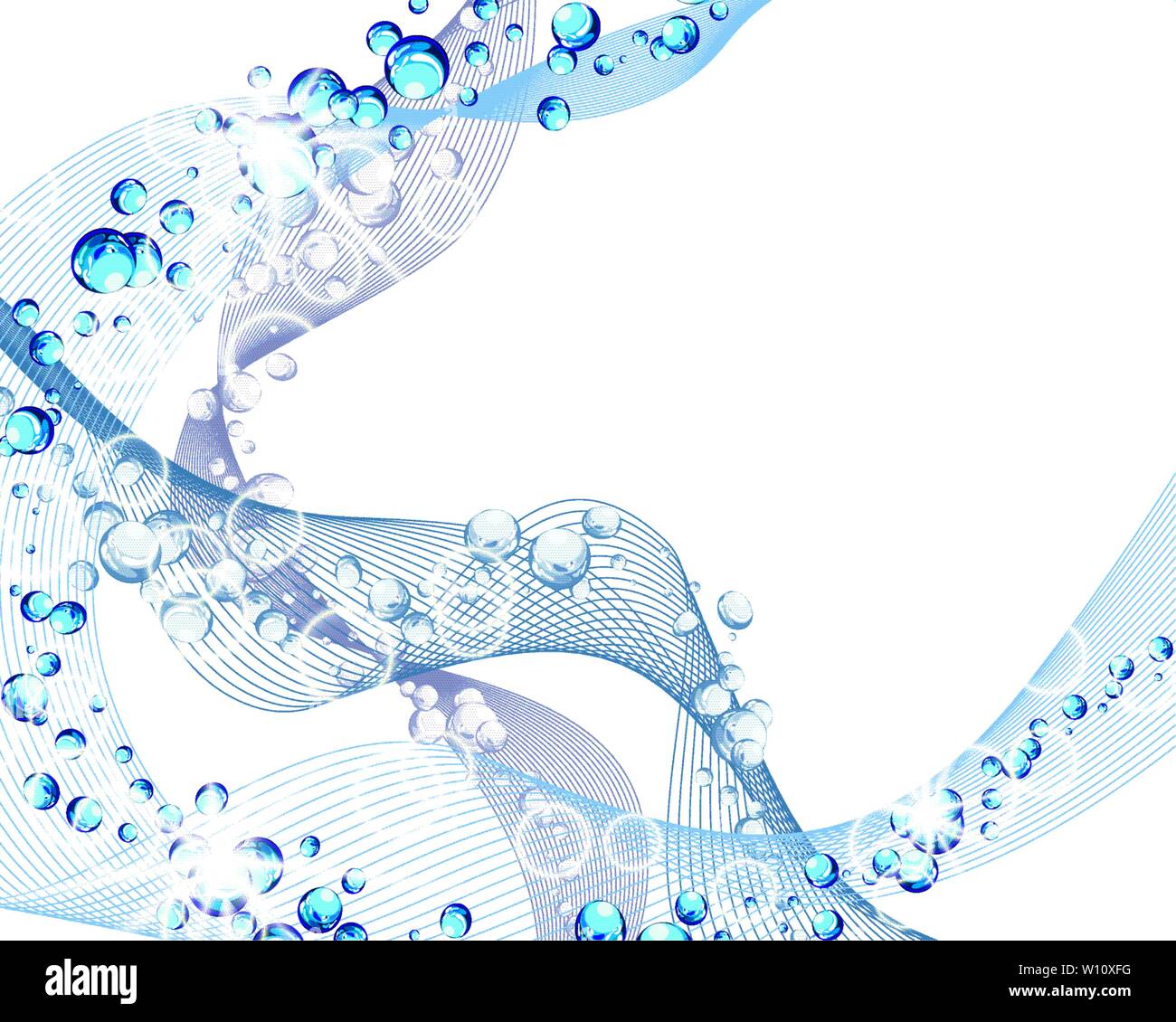 Water ripple background with bubbles. Vector ilustration with ...