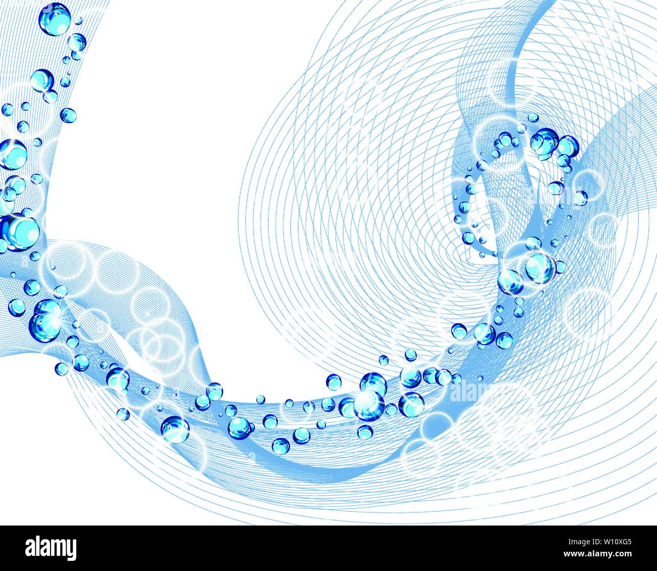 Water ripple background with bubbles. Vector ilustration with ...