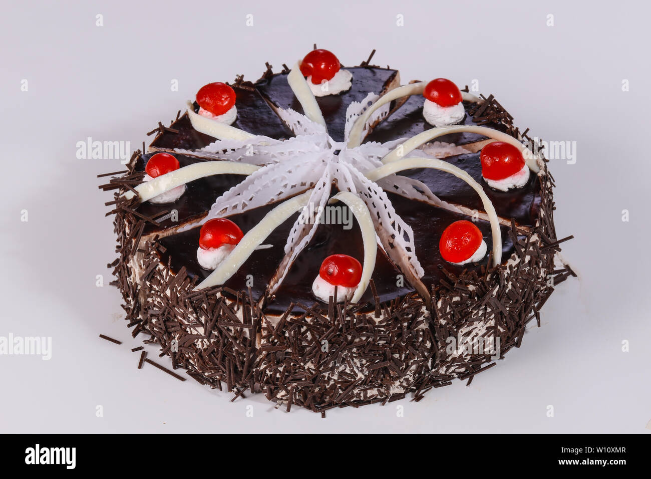 Delicous Cake chocolate with cream Stock Photo - Alamy