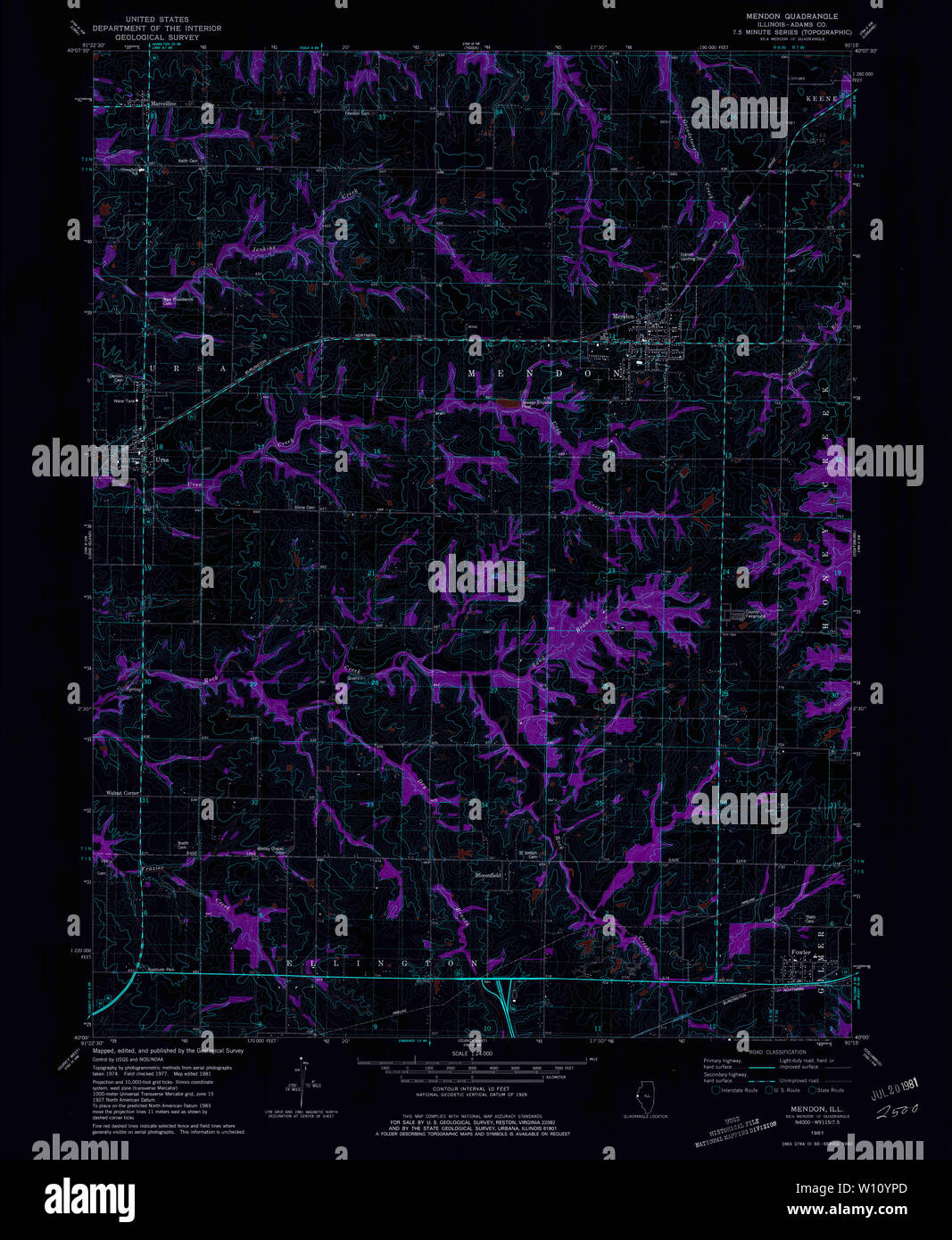 Map of mendon hi-res stock photography and images - Alamy