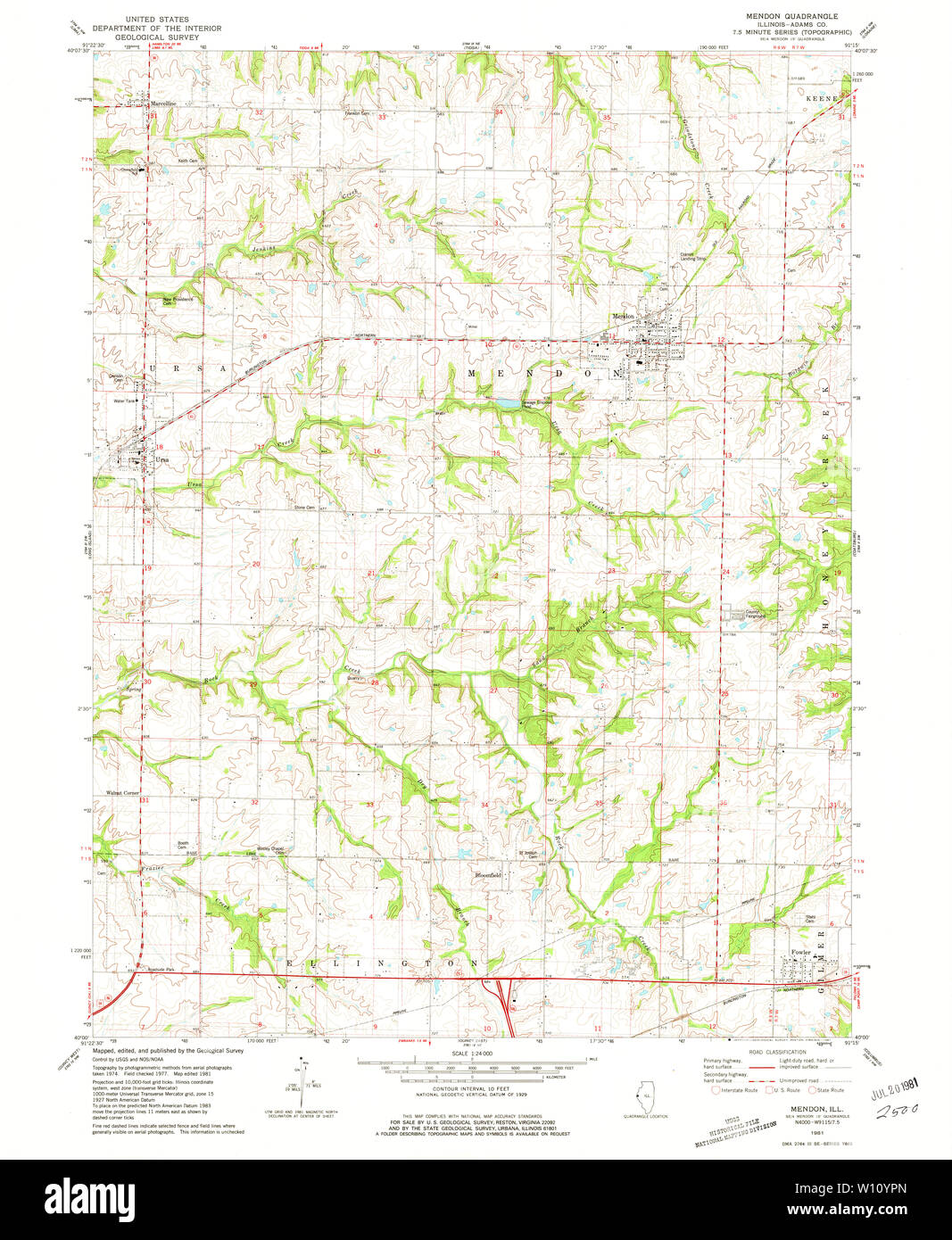 Map of mendon hi-res stock photography and images - Alamy