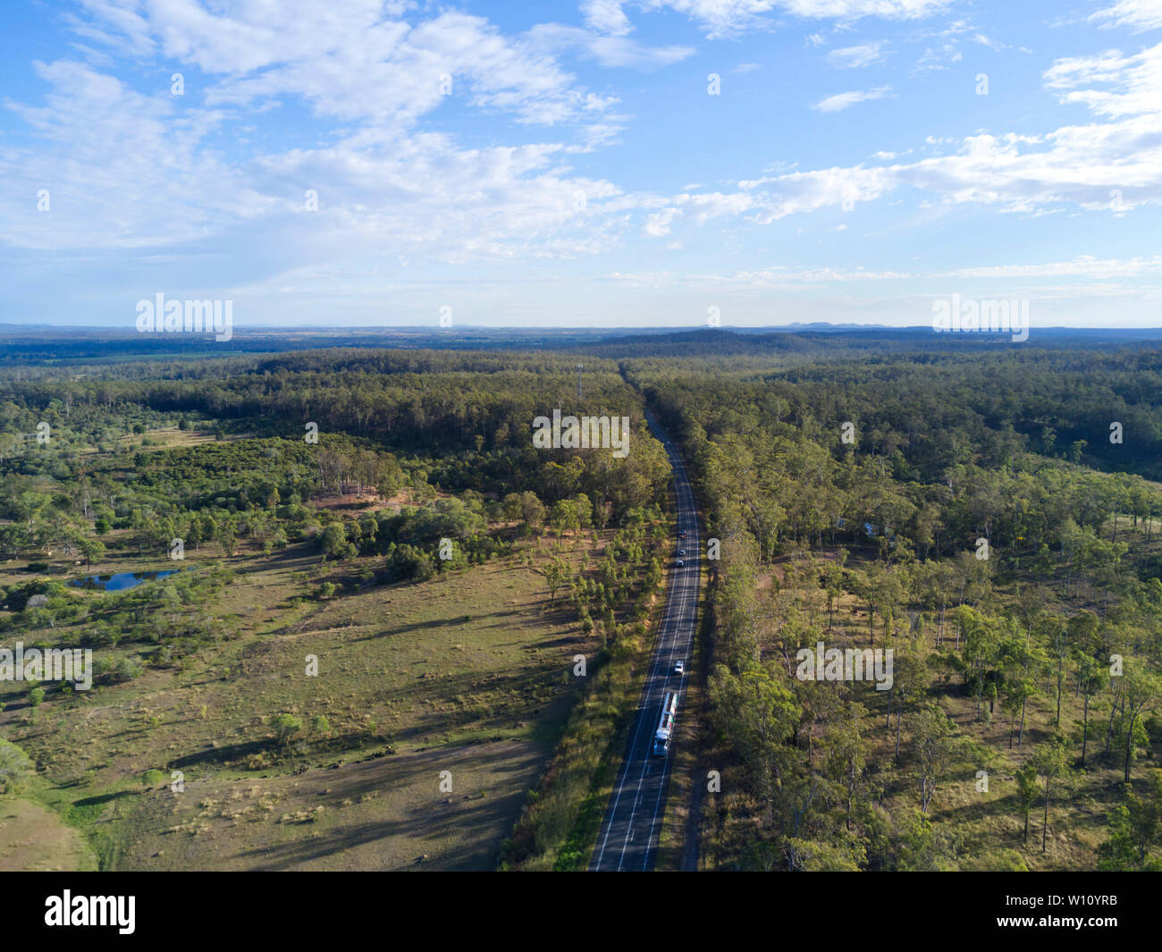 Aerial of the Bruce Highway near Childers Queensland Australia Stock ...