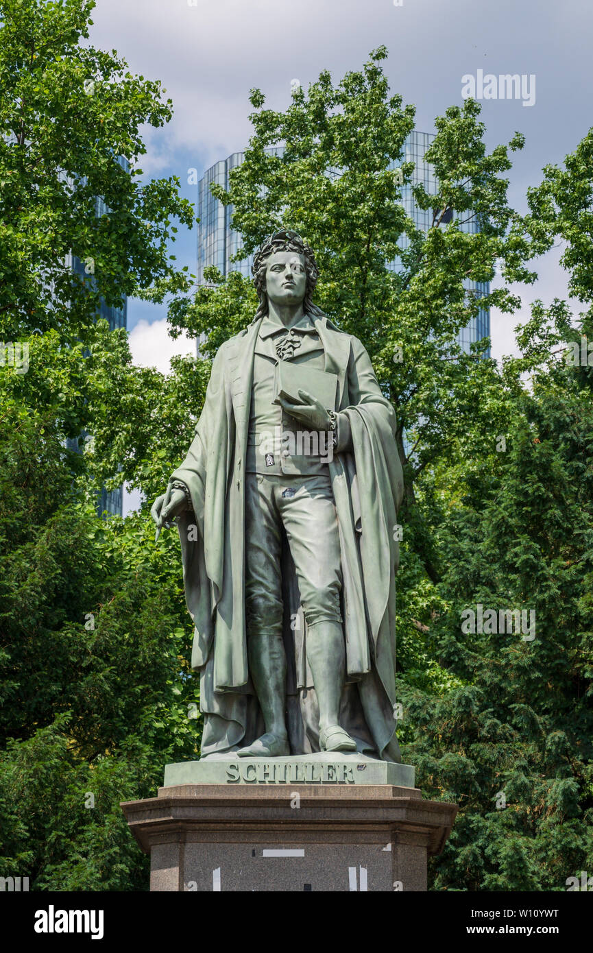 Bronze statue of friedrich schiller 1759 1805 hi-res stock photography ...