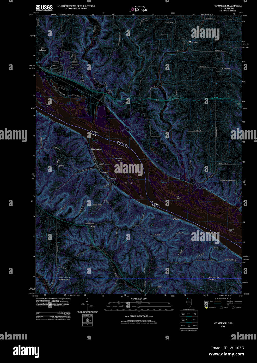 Menominee map hi-res stock photography and images - Alamy
