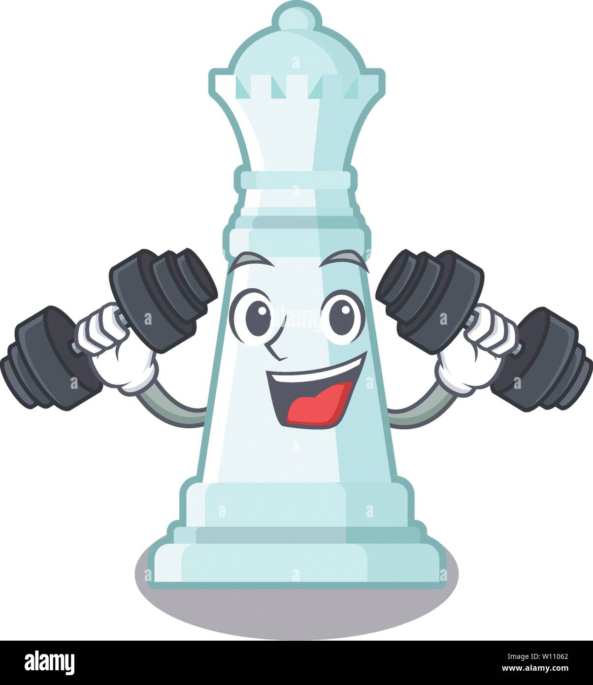 Fitness chess queen isolated in the character Stock Vector Image & Art ...
