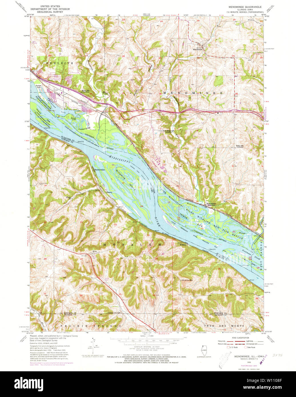 Map of menominee hi-res stock photography and images - Alamy
