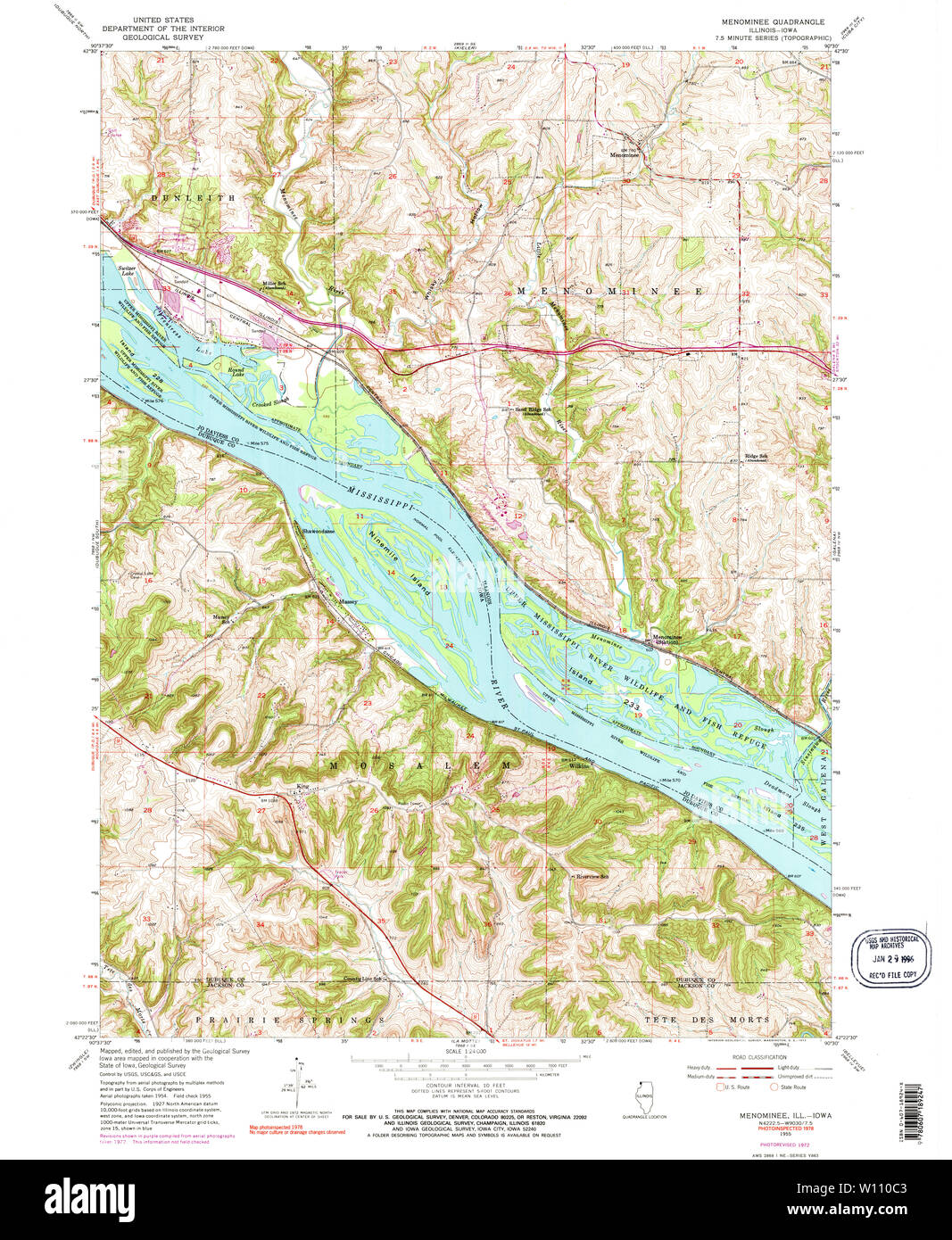 Menominee map hi-res stock photography and images - Alamy