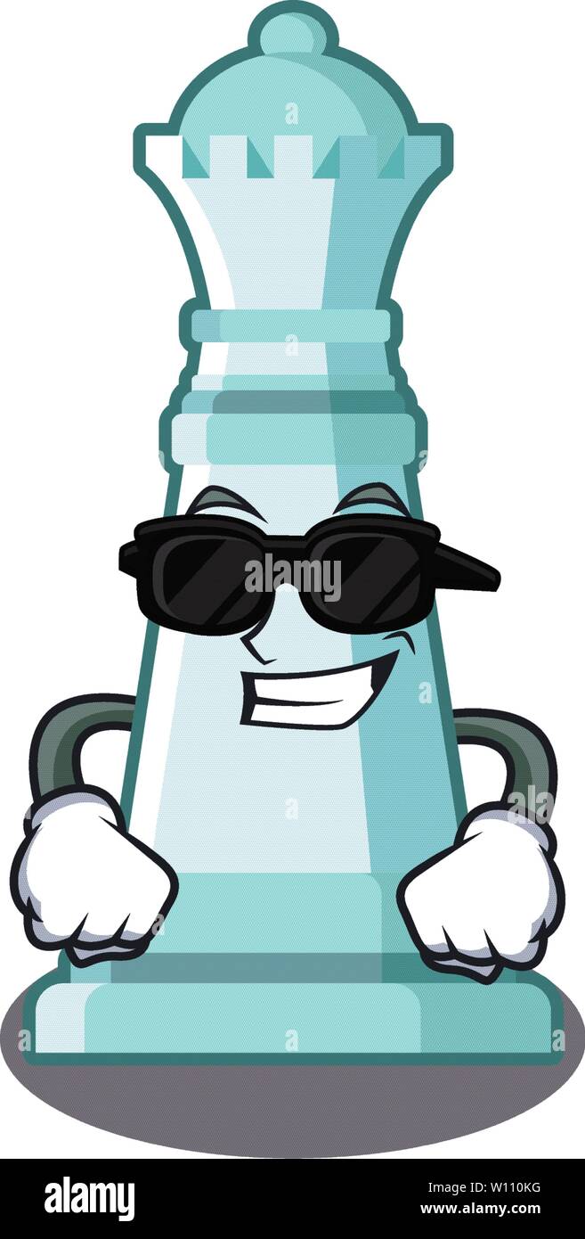 Super cool chess queen on the mascot chessboard Stock Vector Image ...