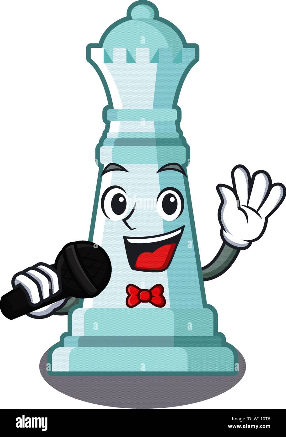 Singing chess queen in the cartoon shape Stock Vector Image & Art - Alamy