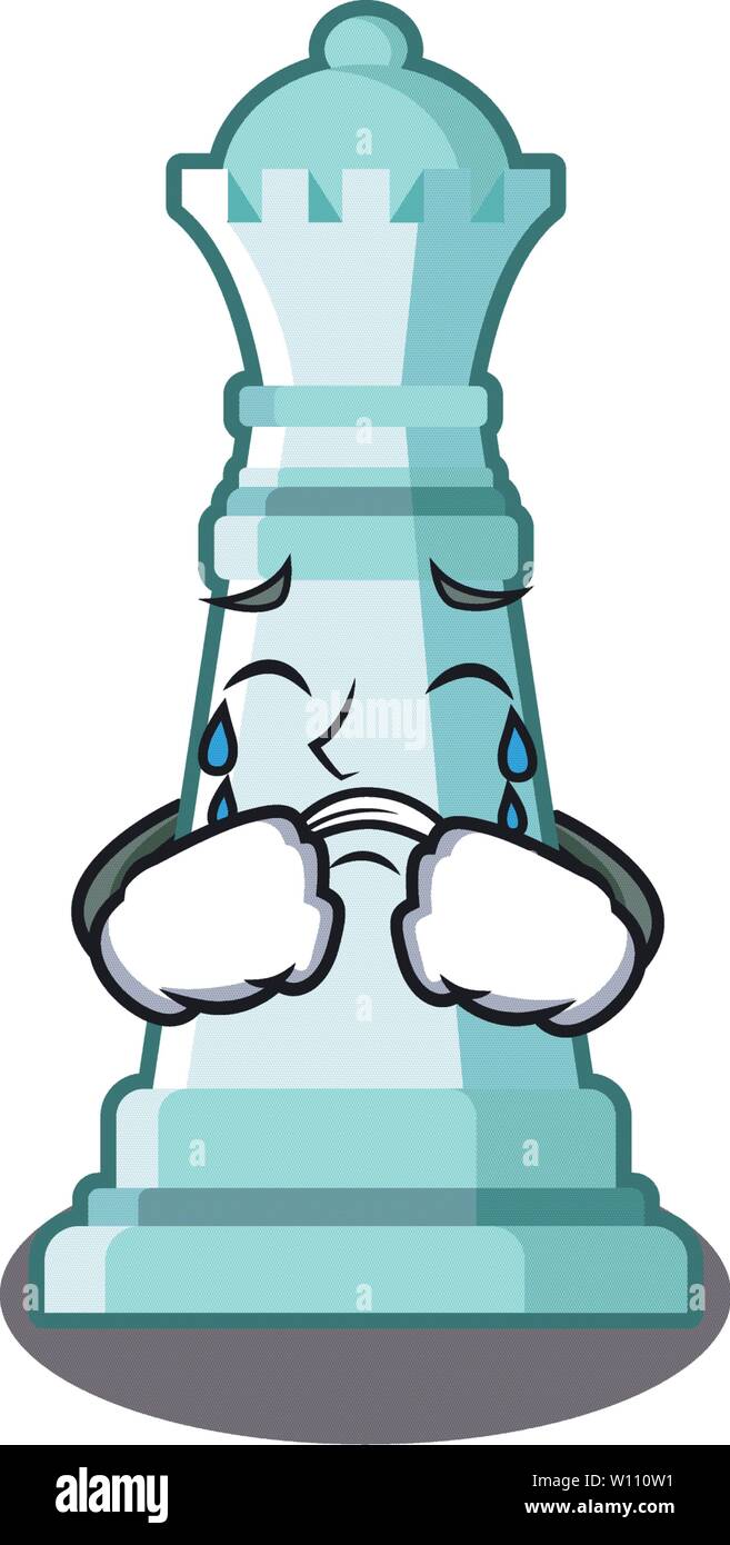 Crying chess queen in the cartoon shape Stock Vector Image & Art - Alamy