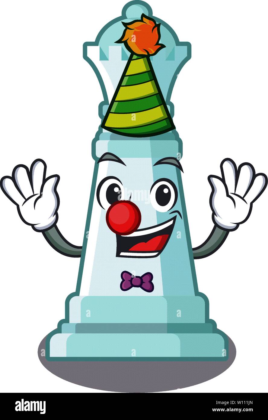 Clown queen chess on a cartoon chair Stock Vector Image & Art - Alamy