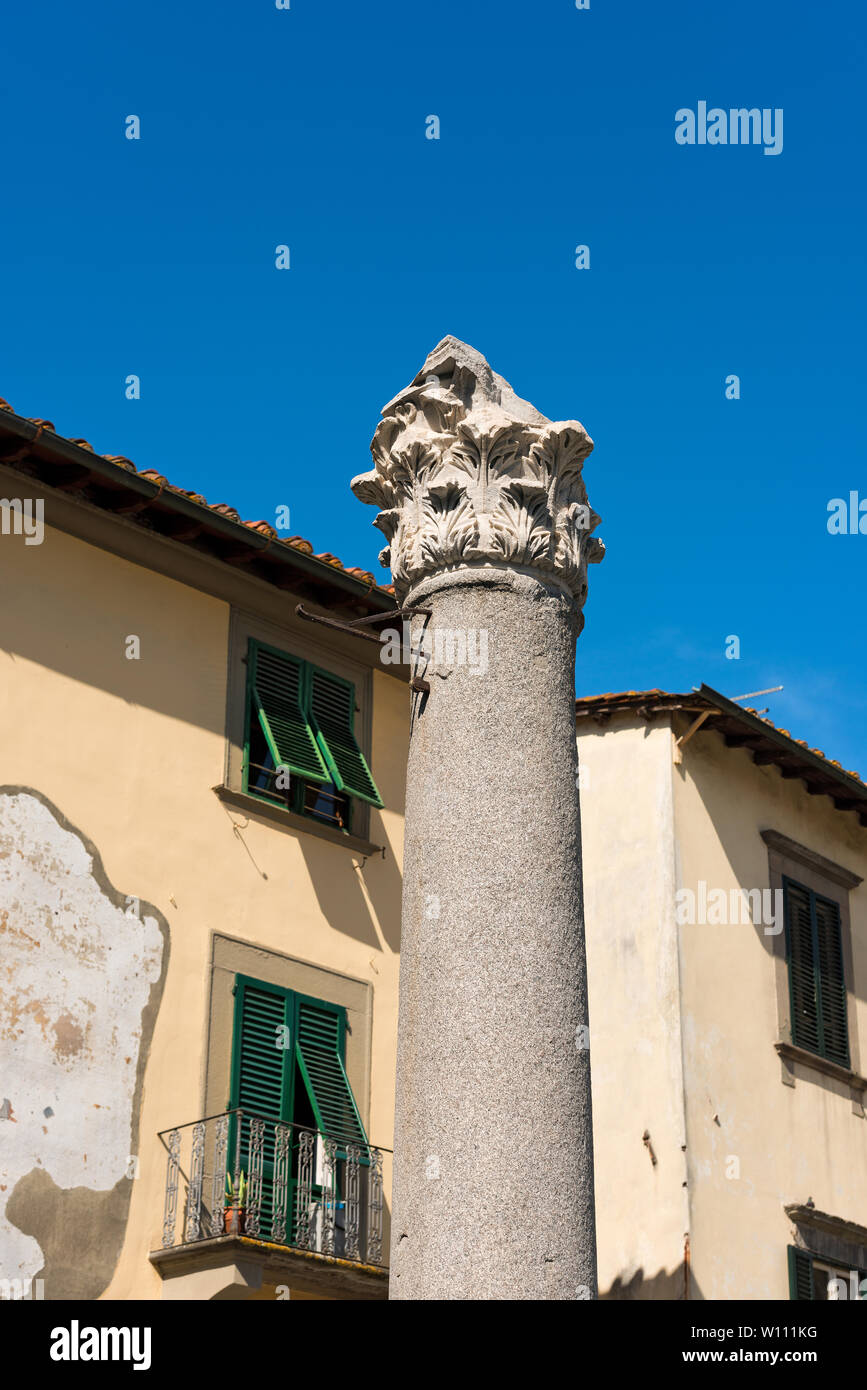 Colonna Mozza (broken column) in Lucca, Toscana (Tuscany), Italy ...