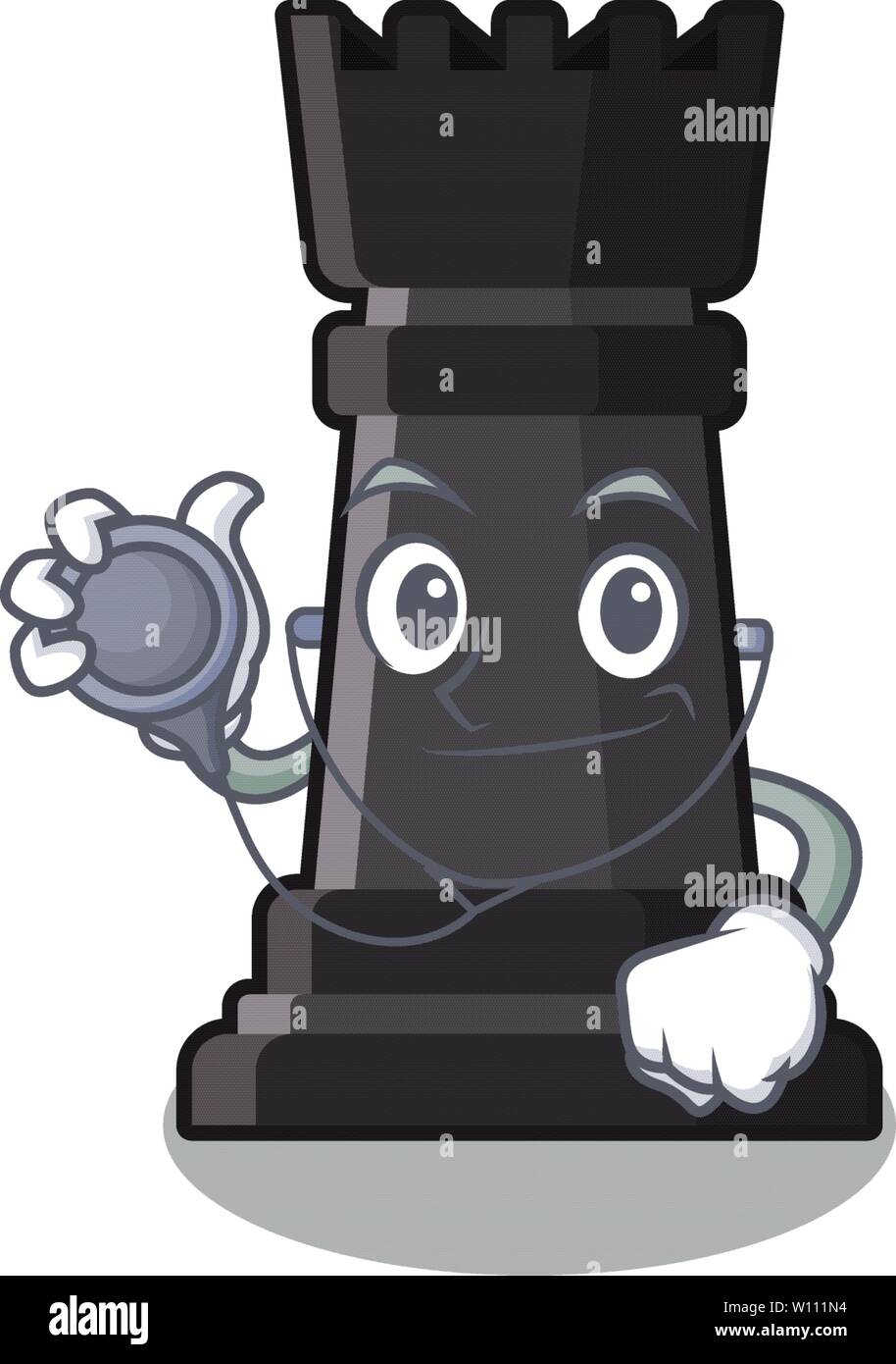 Doctor rook chess toys above cartoon table Stock Vector Image & Art - Alamy