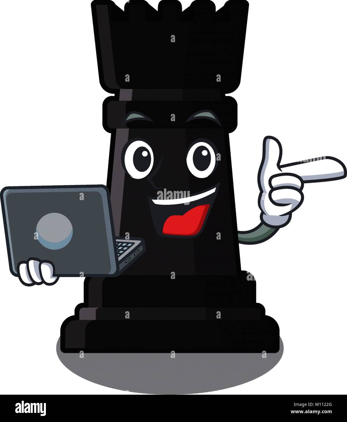 Rook chess piece cartoon illustration Stock Vector Images - Alamy