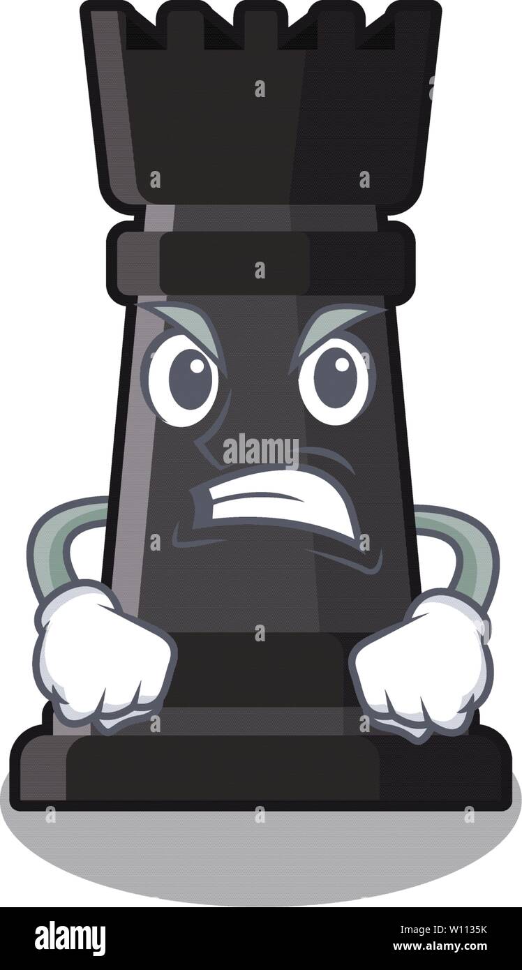 Angry rook chess in the character shape Stock Vector Image & Art - Alamy