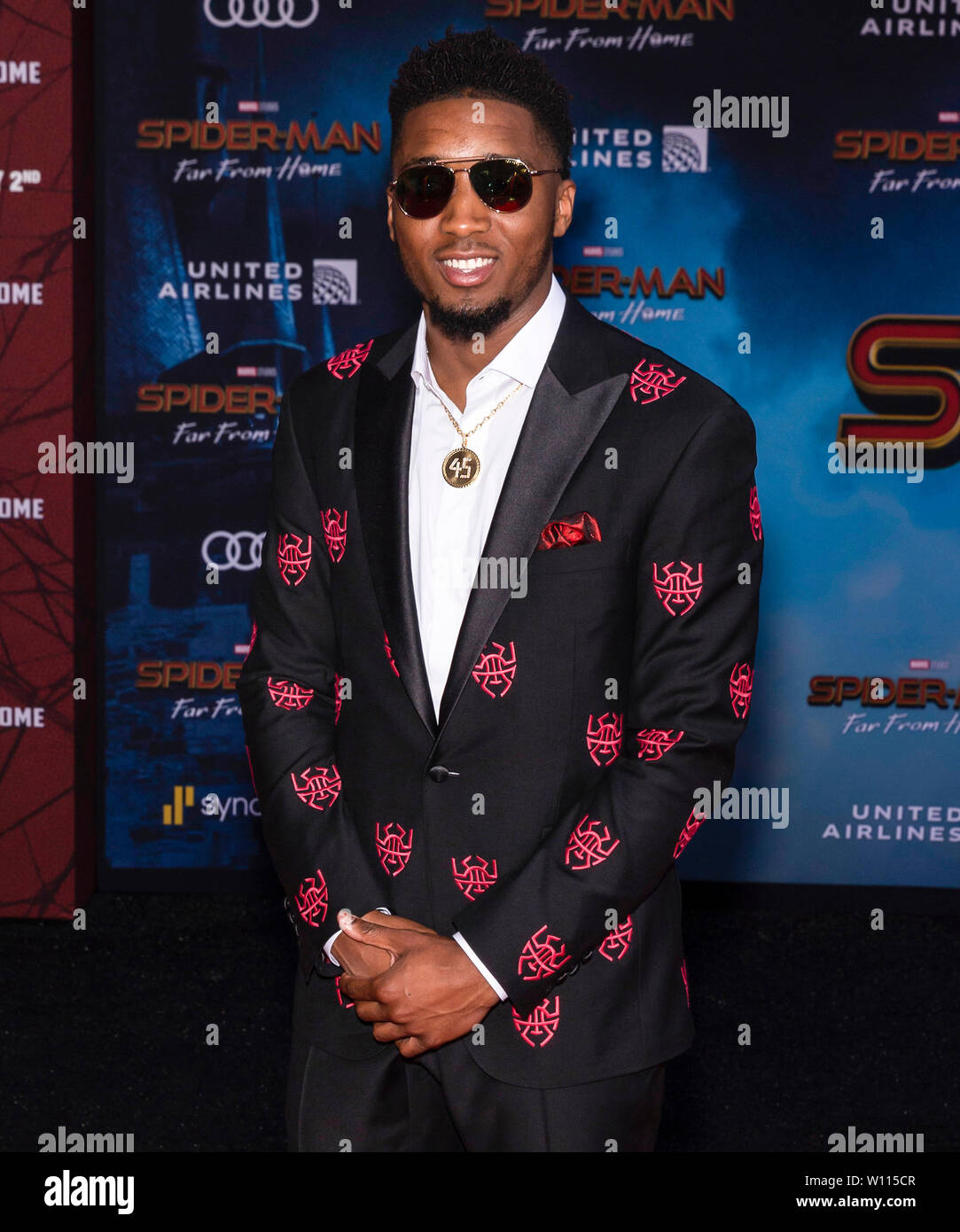 Los Angeles, CA - June 26, 2019: Donovan Mitchell attends the premiere ...