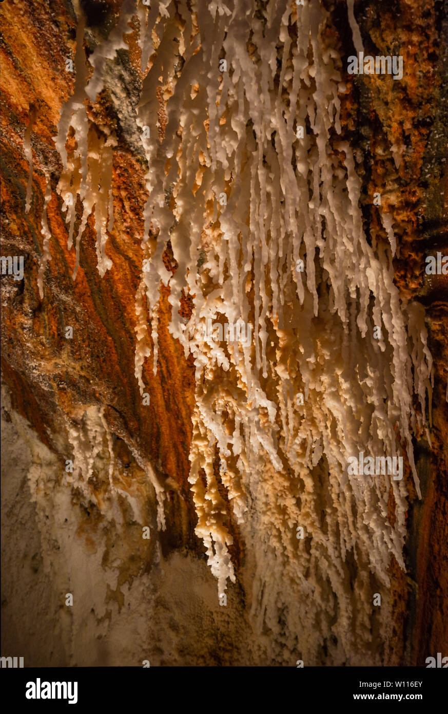 Stalactite formations into the old salt mine of Cardona Stock Photo - Alamy