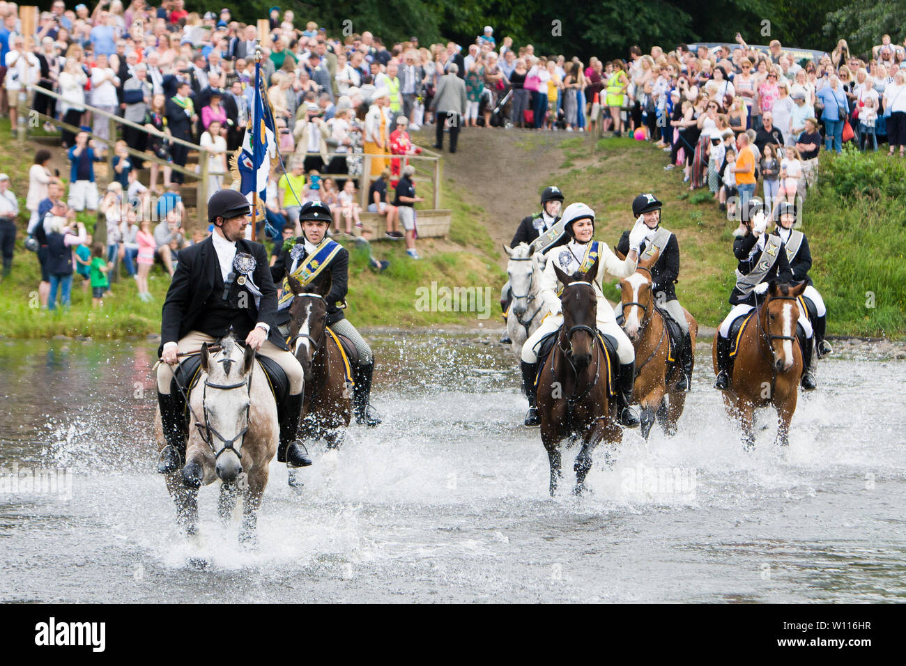 Galashiels, Scottish Borders, UK, June 29 2019. Braw Lads' Day 2019 ...