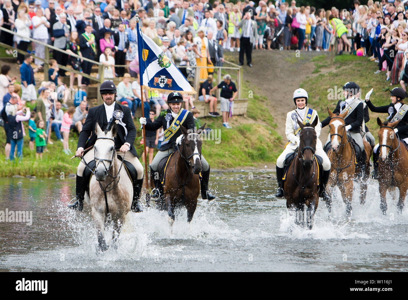 Galashiels, Scottish Borders, UK, June 29 2019. Braw Lads' Day 2019 ...