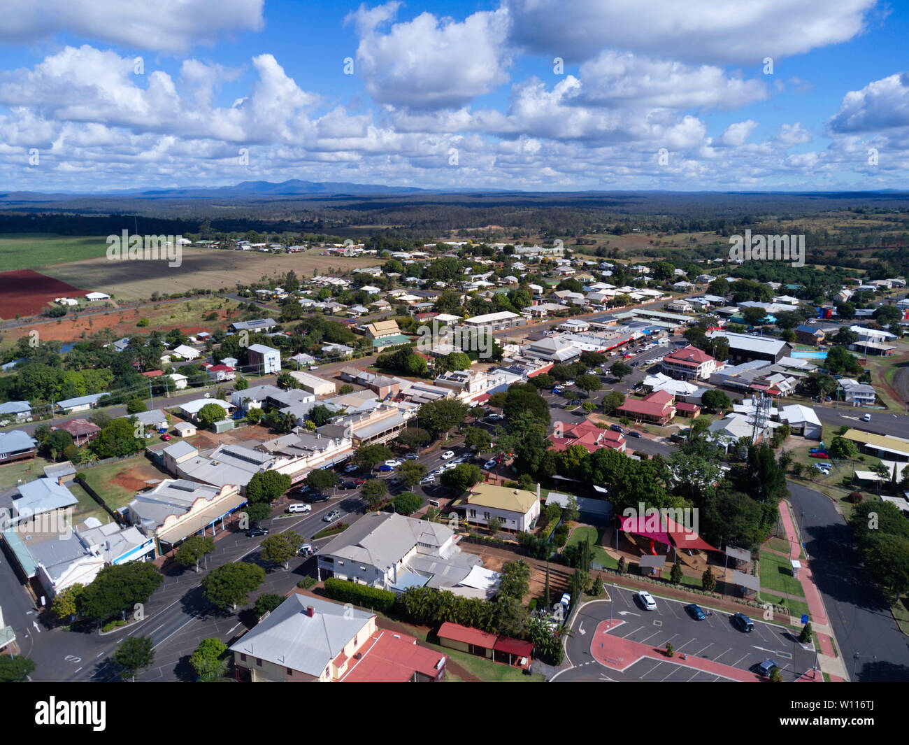 Aerial of Childers Queensland Australia Stock Photo - Alamy