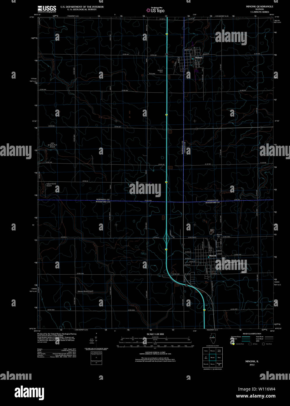 Map of minonk hi-res stock photography and images - Alamy