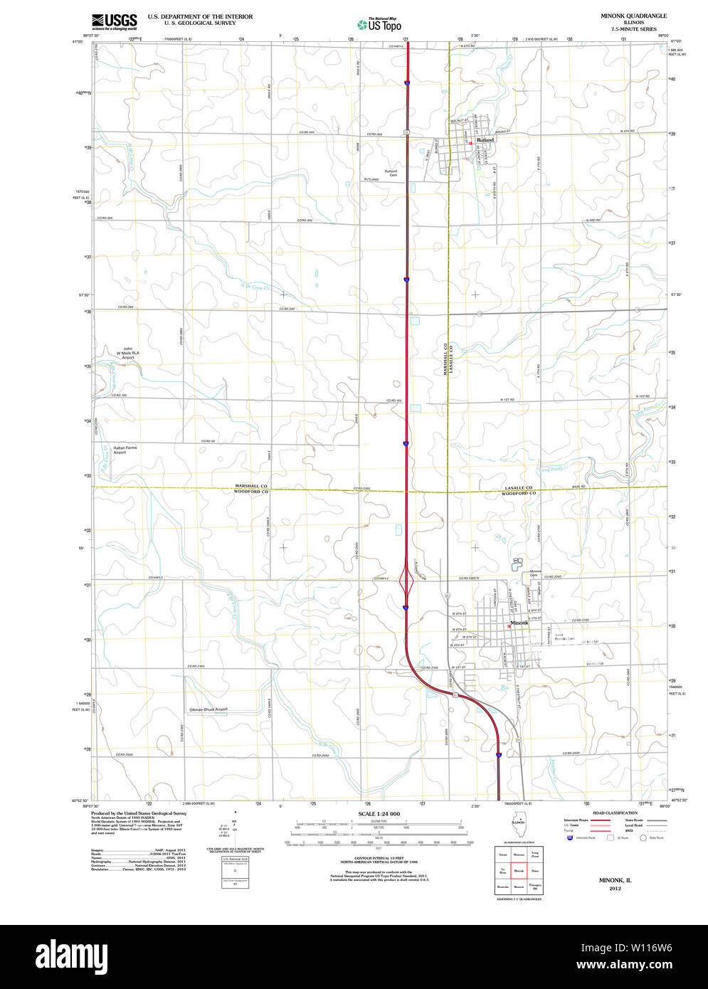 Map of minonk hi-res stock photography and images - Alamy