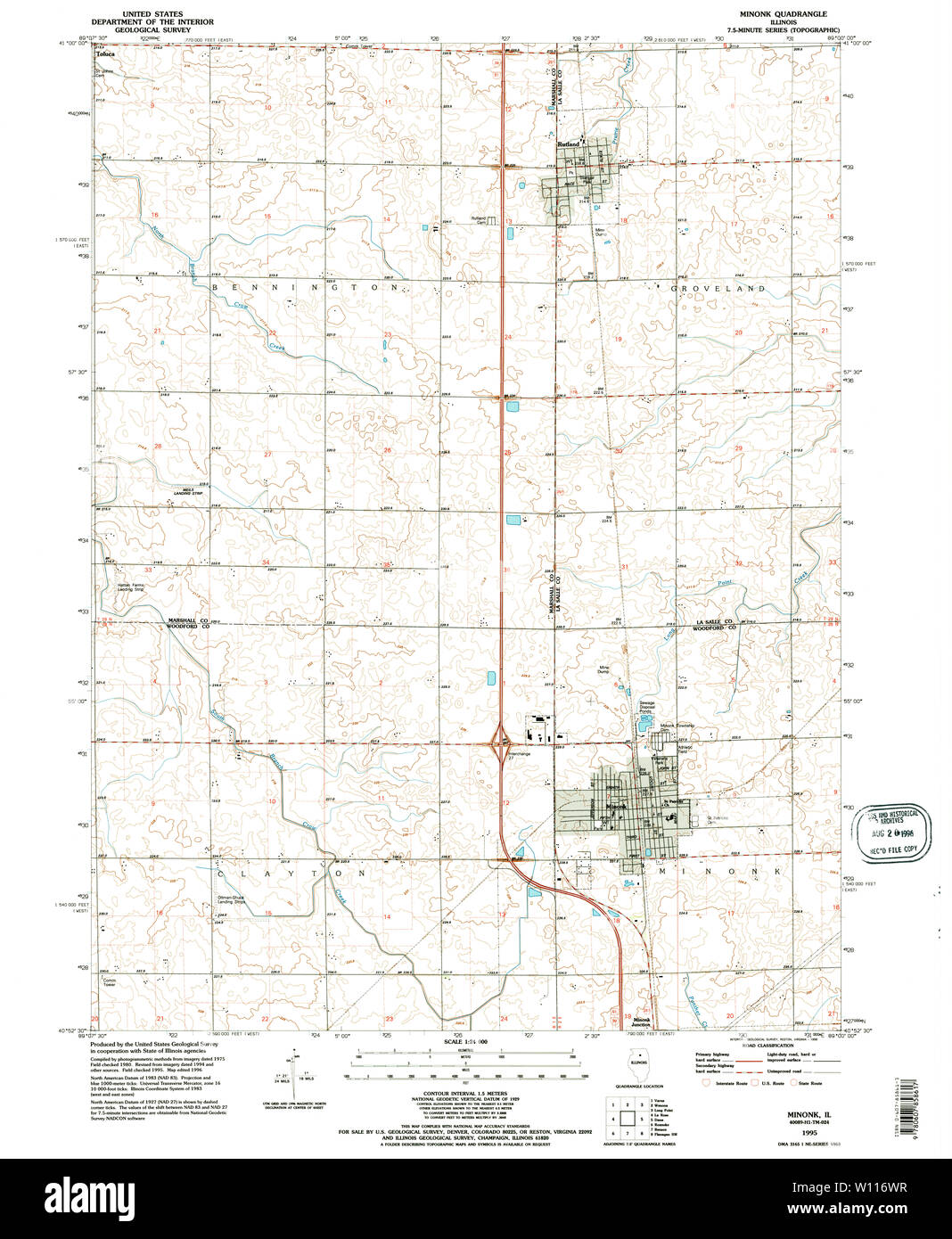 Map of minonk Cut Out Stock Images & Pictures - Alamy