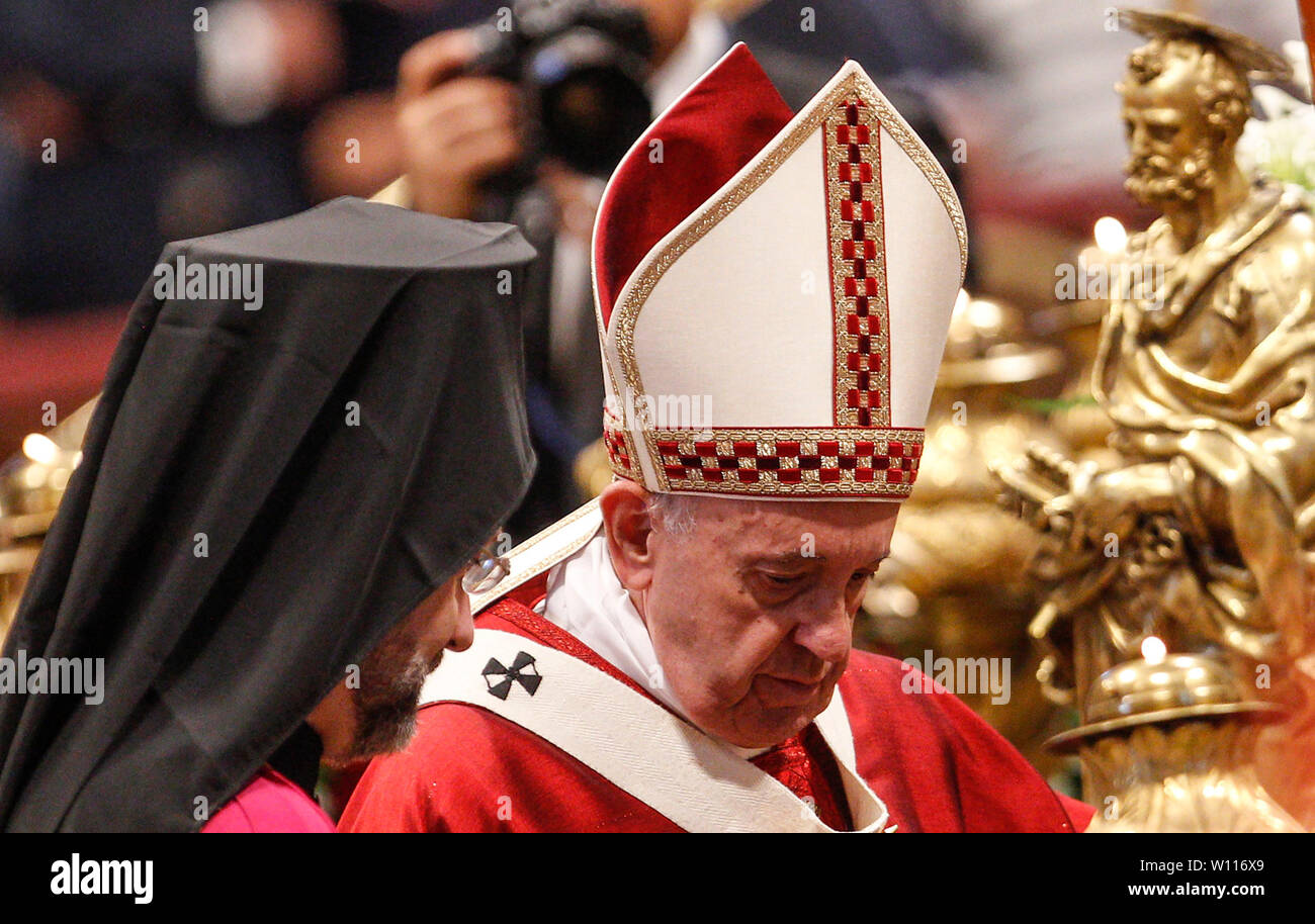 Vatican, Vatican City, 29 Jun 2019. Pope Francis celebrates a mass ...