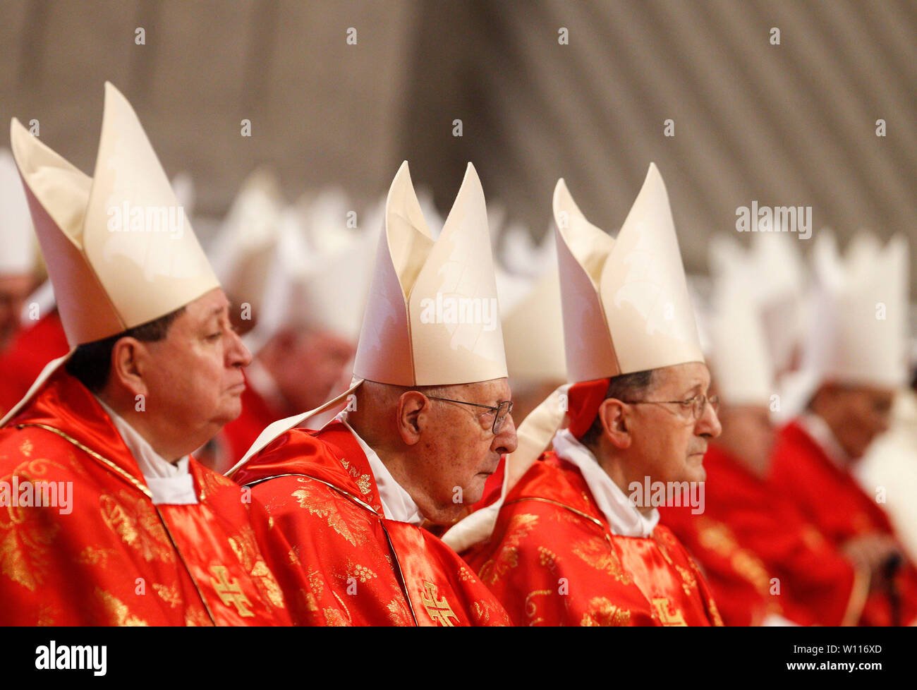 Vatican, Vatican City, 29 Jun 2019. Cardinals attend a mass in which ...