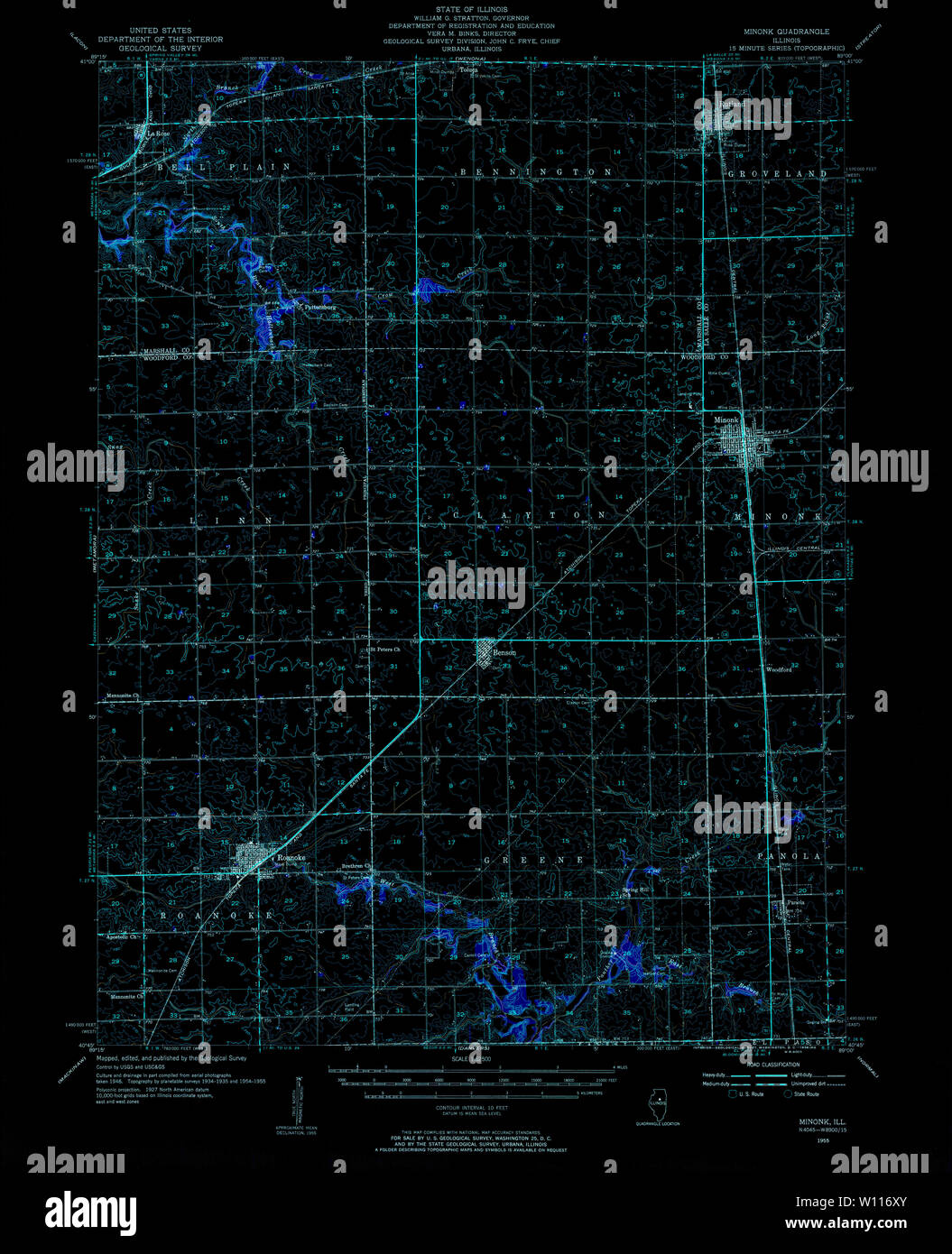 Map of minonk hi-res stock photography and images - Alamy