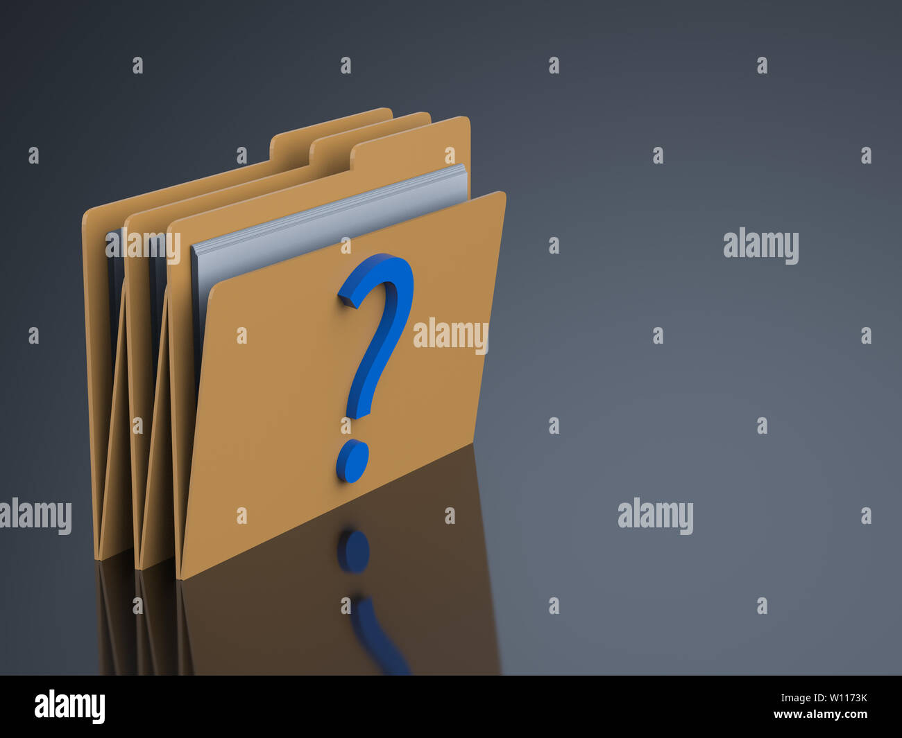 3d rendering missing or unknown file or folder isolated on white Stock ...