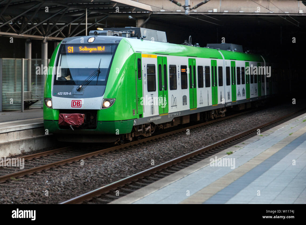 S-Bahn at the airport station Dusseldorf Stock Photo - Alamy