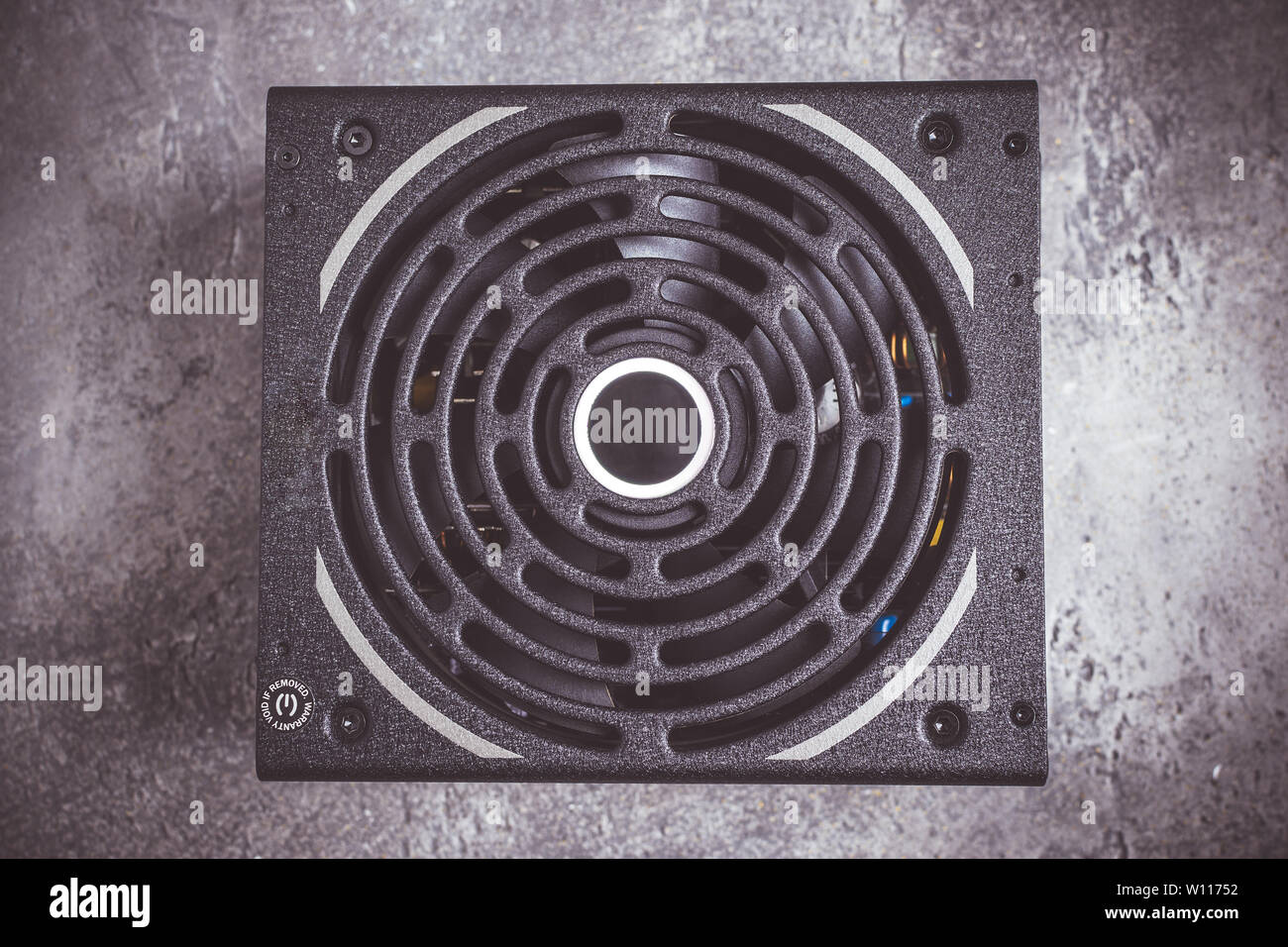 PSU Computer Power Supply on Dark Background Stock Photo - Alamy