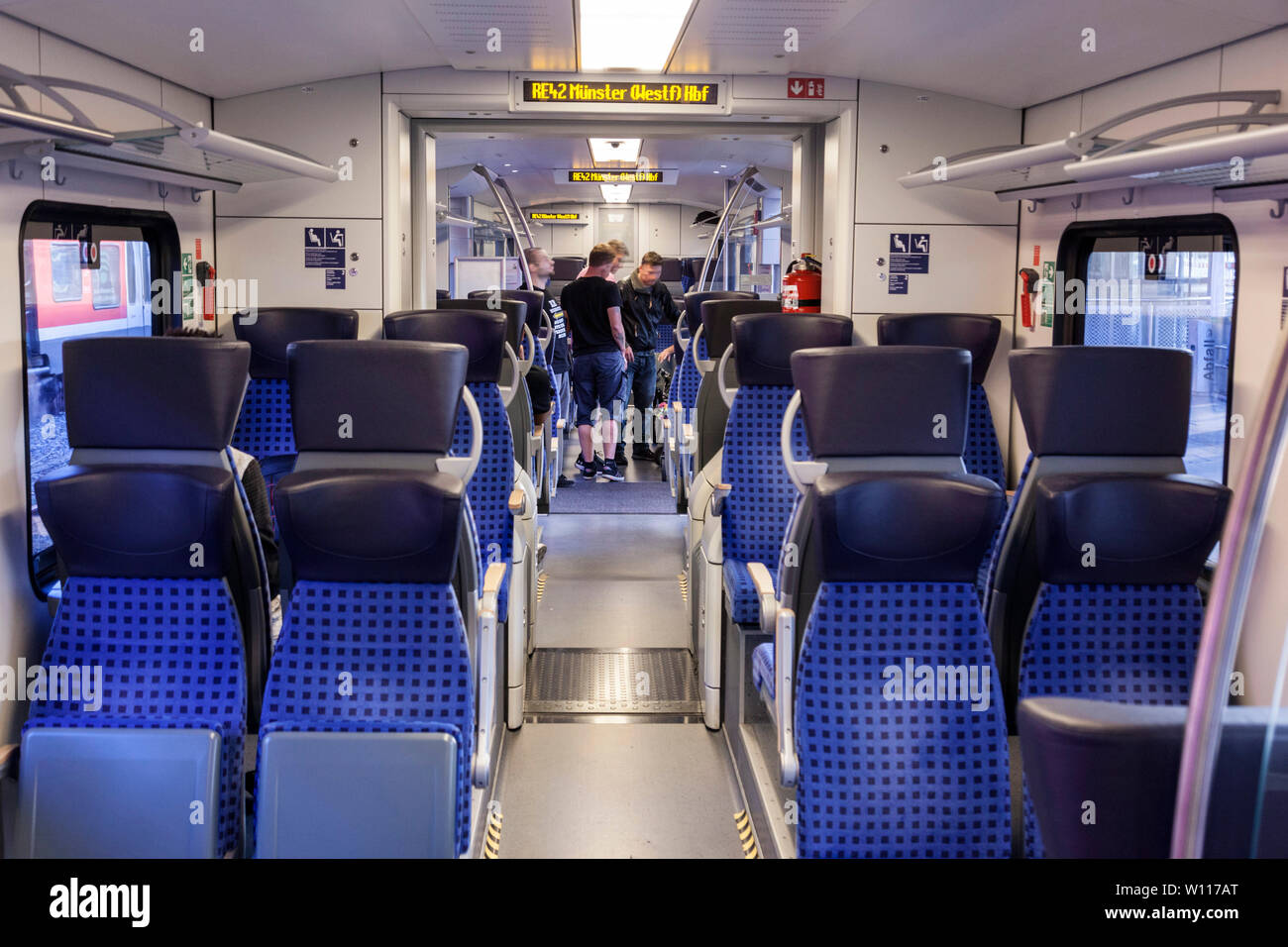 Interior of the Regional Express, a train in public transport Stock ...