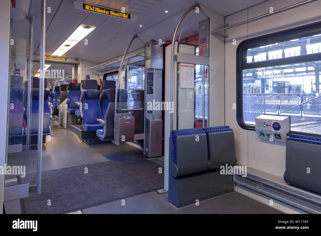Interior of the Regional Express, a train in public transport Stock ...