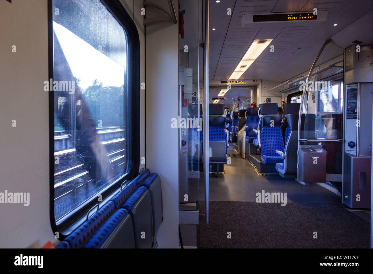 Interior of the Regional Express, a train in public transport Stock ...