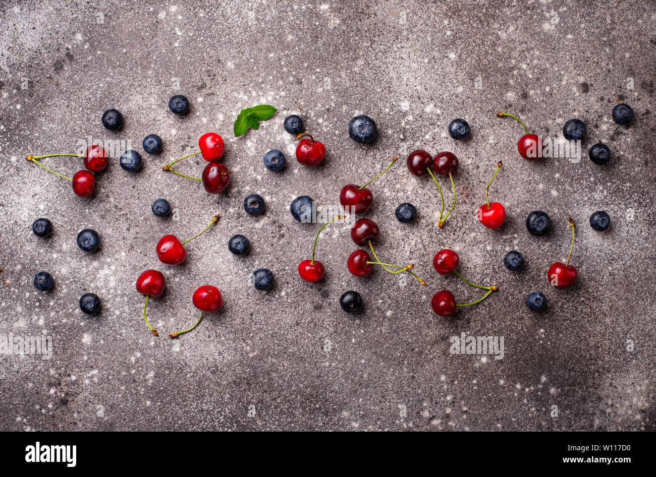 Summer background with different berries Stock Photo - Alamy