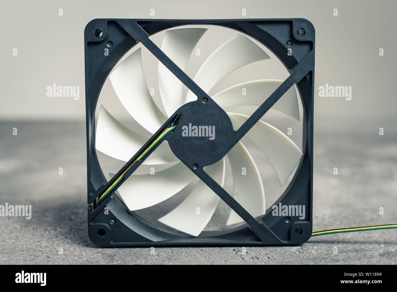 Computer Cooler Fan CPU or PC Case on Dark Background Stock Photo - Alamy