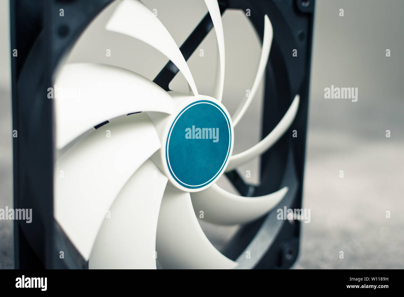 Computer Cooler Fan CPU or PC Case on Dark Background Stock Photo - Alamy