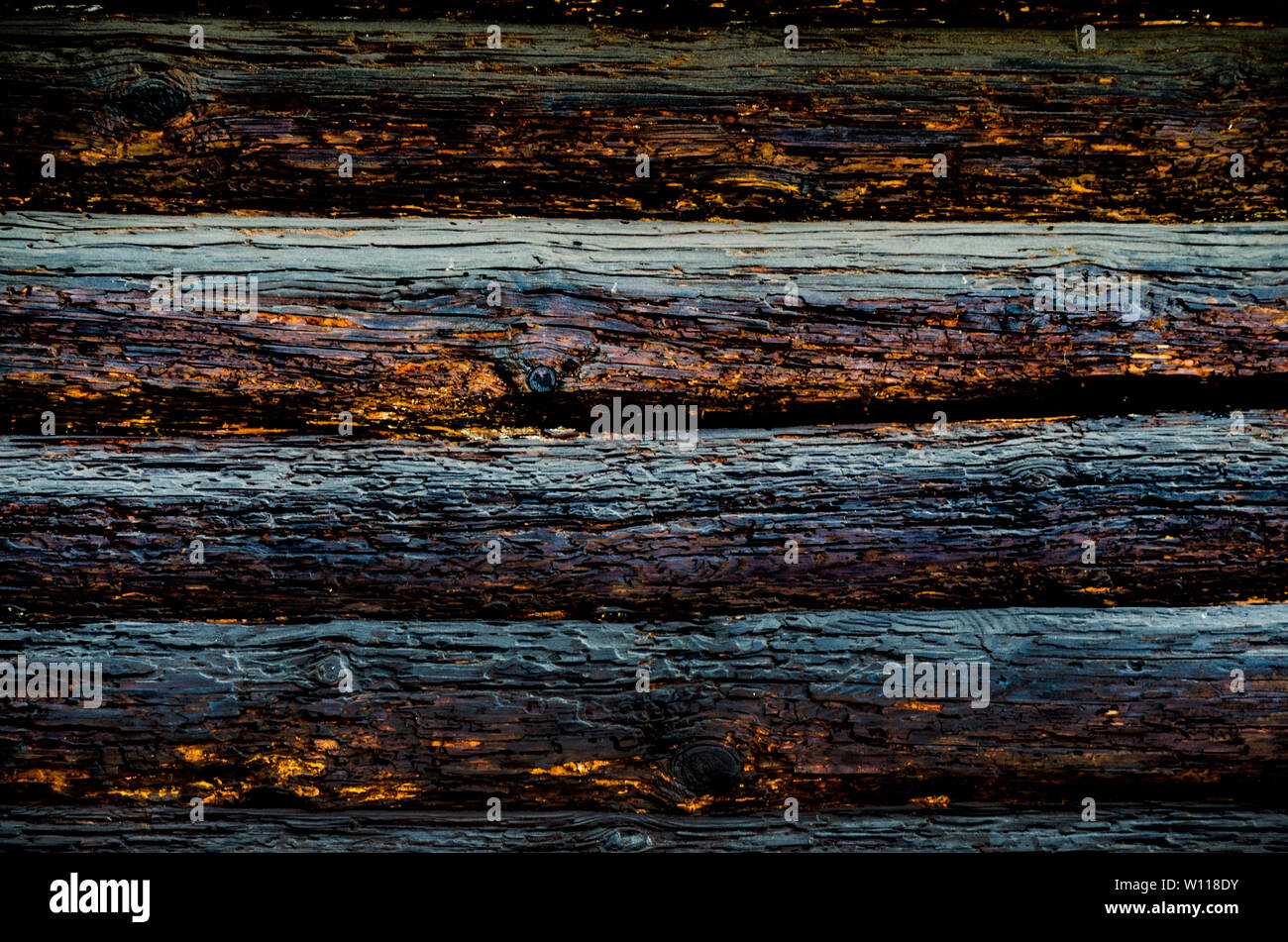 Rustic Barn Wood Dark Background Horizontal Wood Texture. Wooden