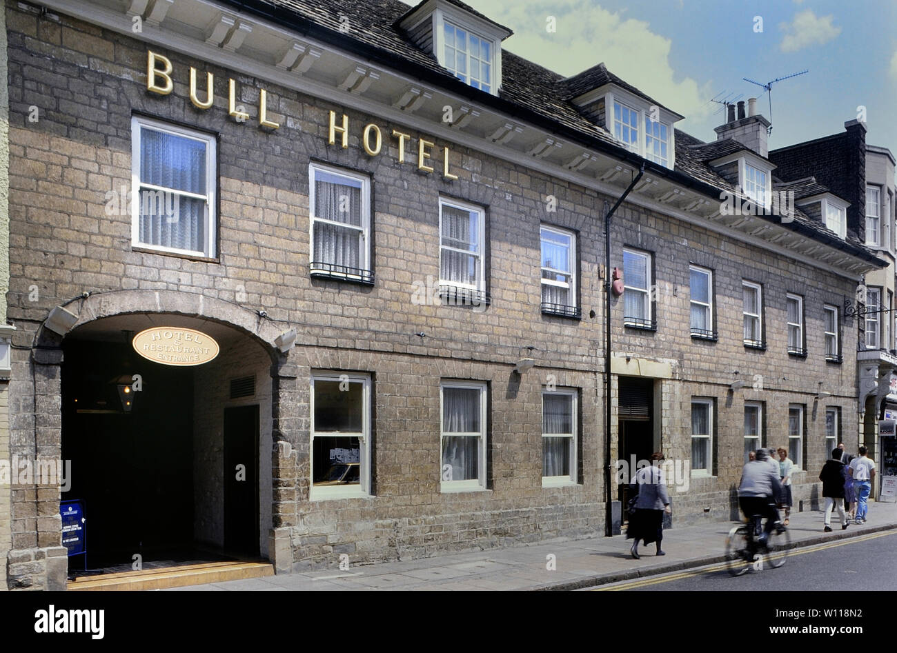 The Bull Hotel, Peterborough, Cambridgeshire, England, UK. Circa 1990's ...