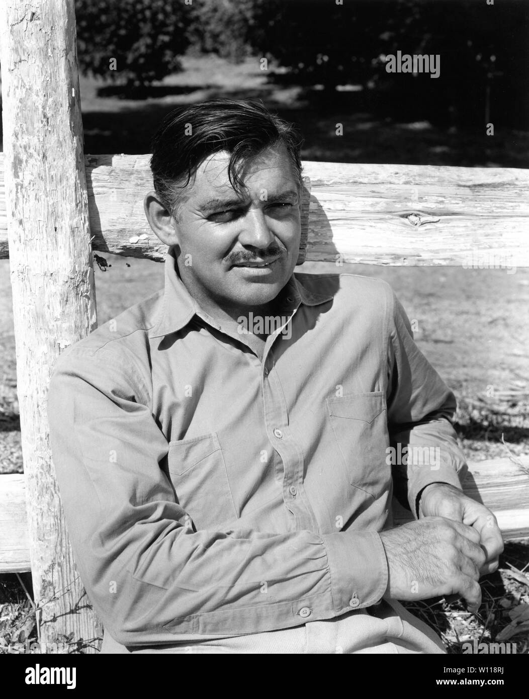 CLARK GABLE 1946 Publicity Portrait at his San Fernando Valley Ranch ...