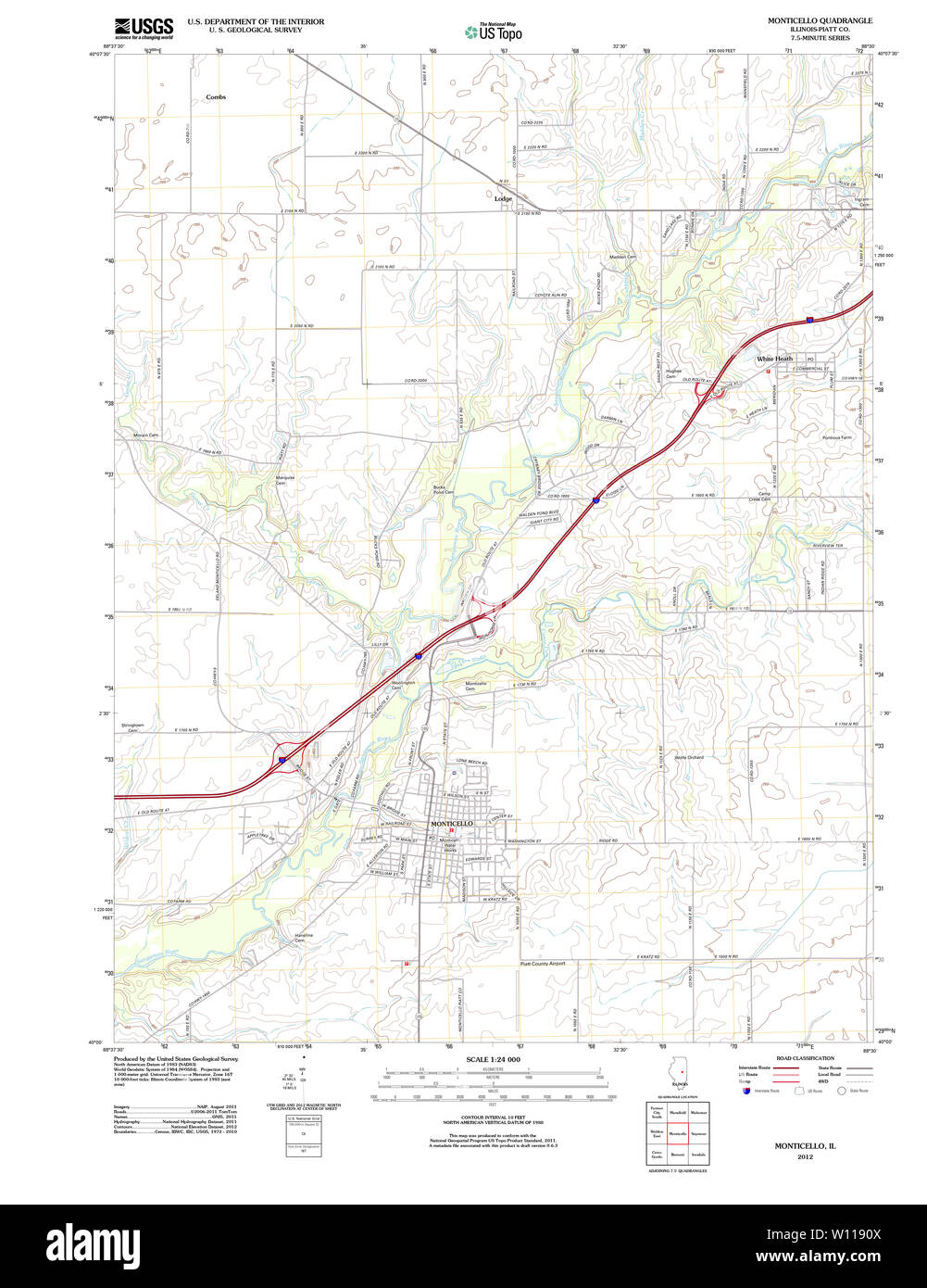 Monticello map hi-res stock photography and images - Alamy
