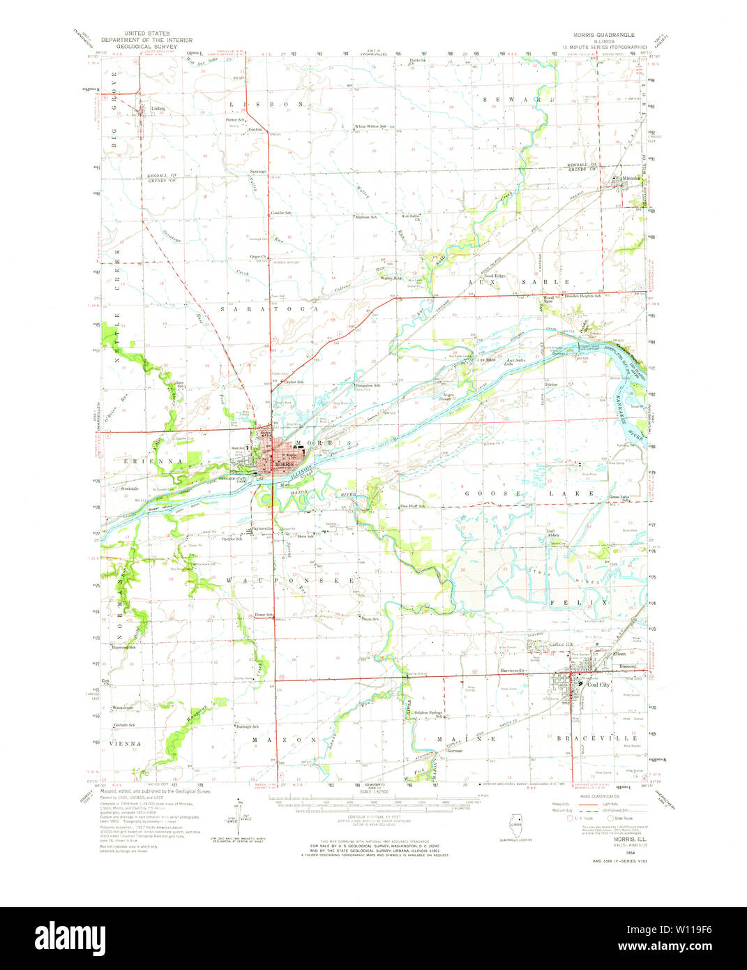 Map of morris Cut Out Stock Images & Pictures - Alamy