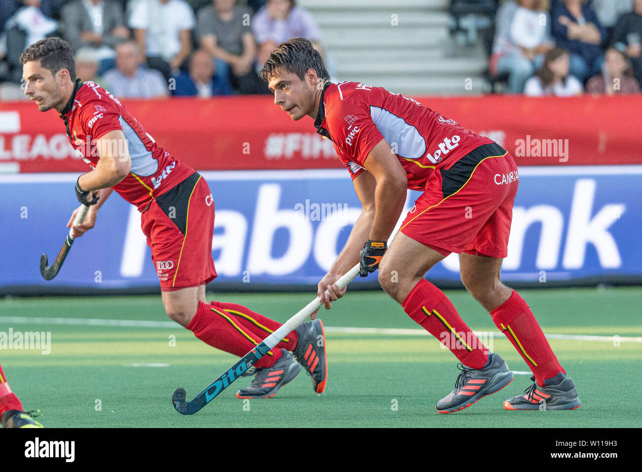 Amstelveen, Netherlands. 28th June, 2019. Amsterdam, 28-06-2019, Hockey ...