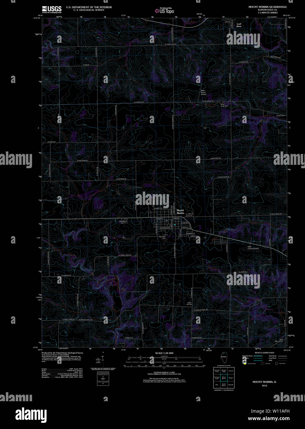 Mount morris illinois map hi-res stock photography and images - Alamy