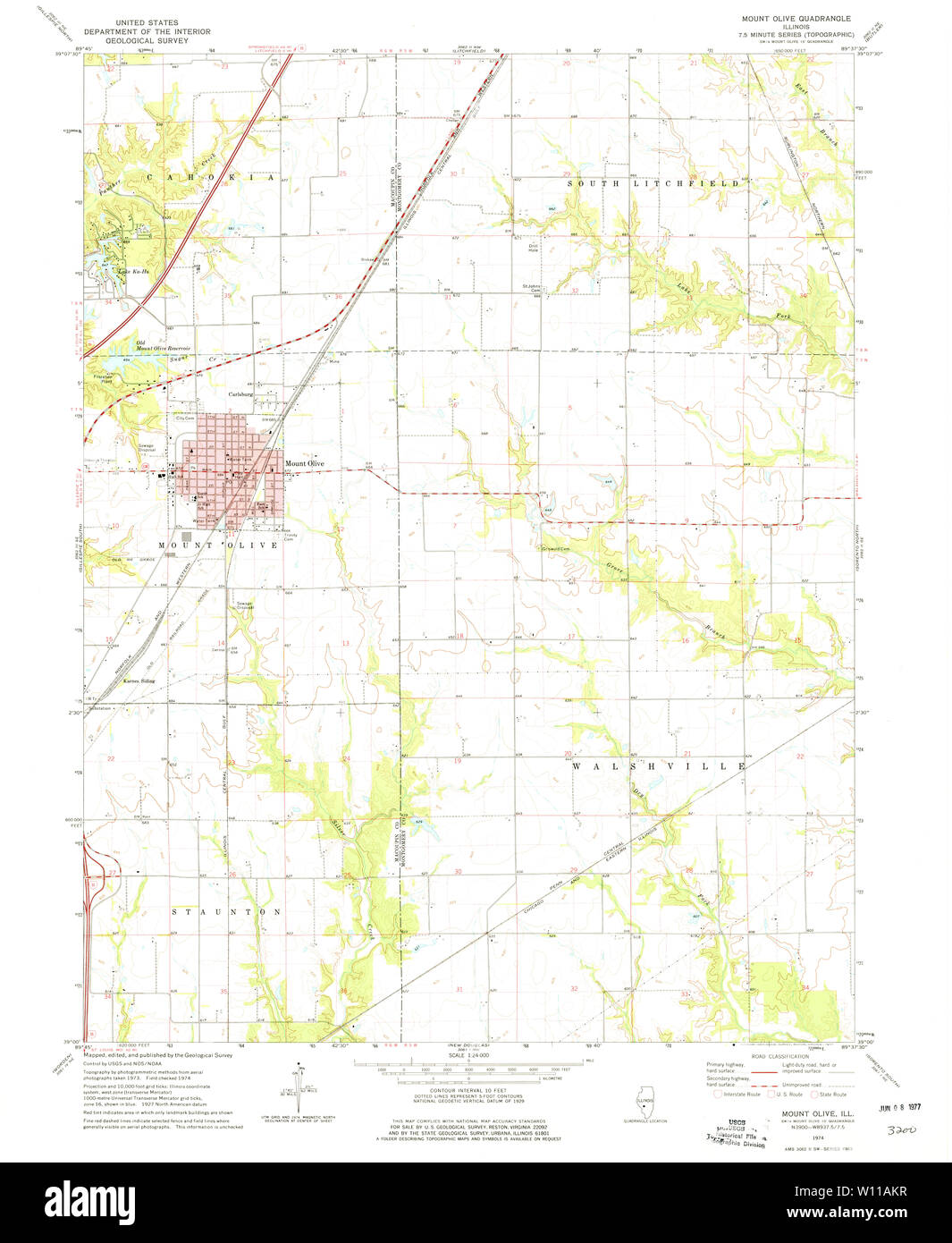Map of mount olive hi-res stock photography and images - Alamy