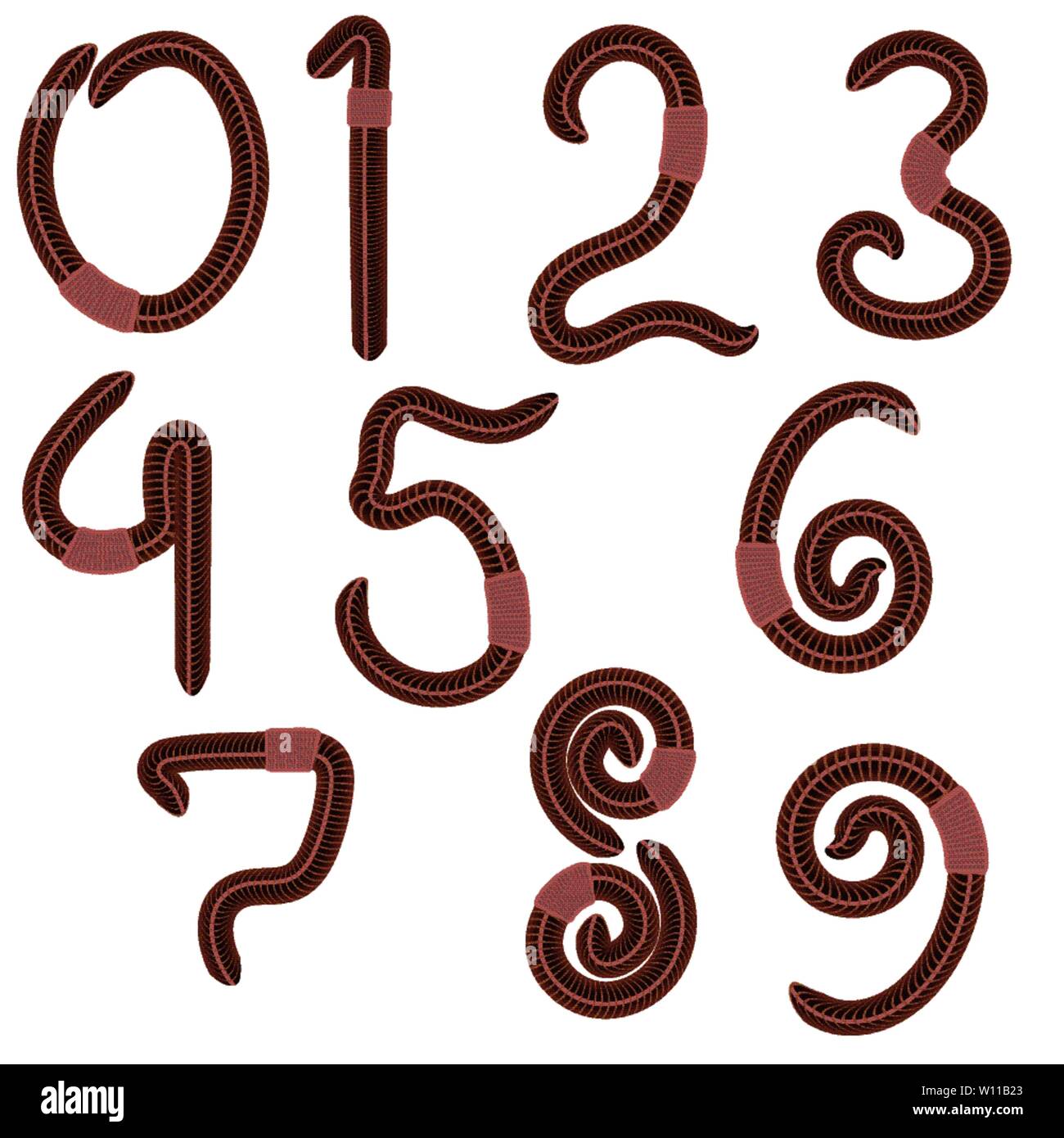 Stylized numerals Stock Vector Images - Alamy