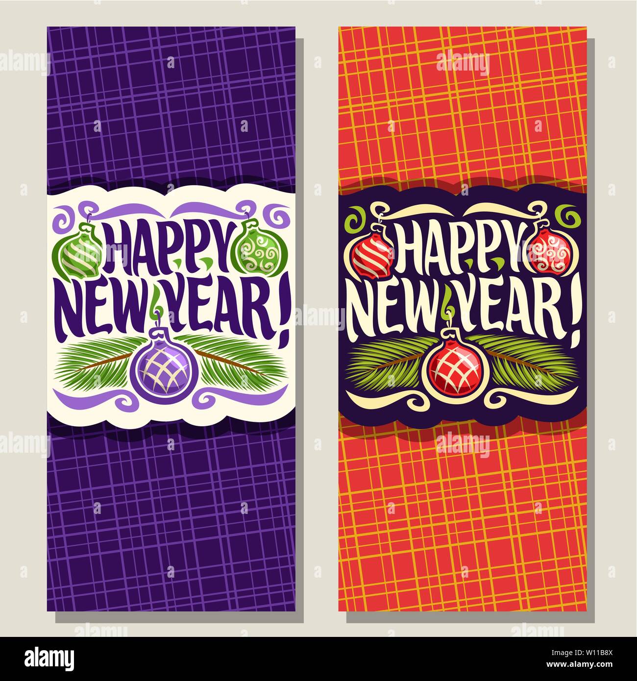 Vertical christmas new year Stock Vector Images - Alamy